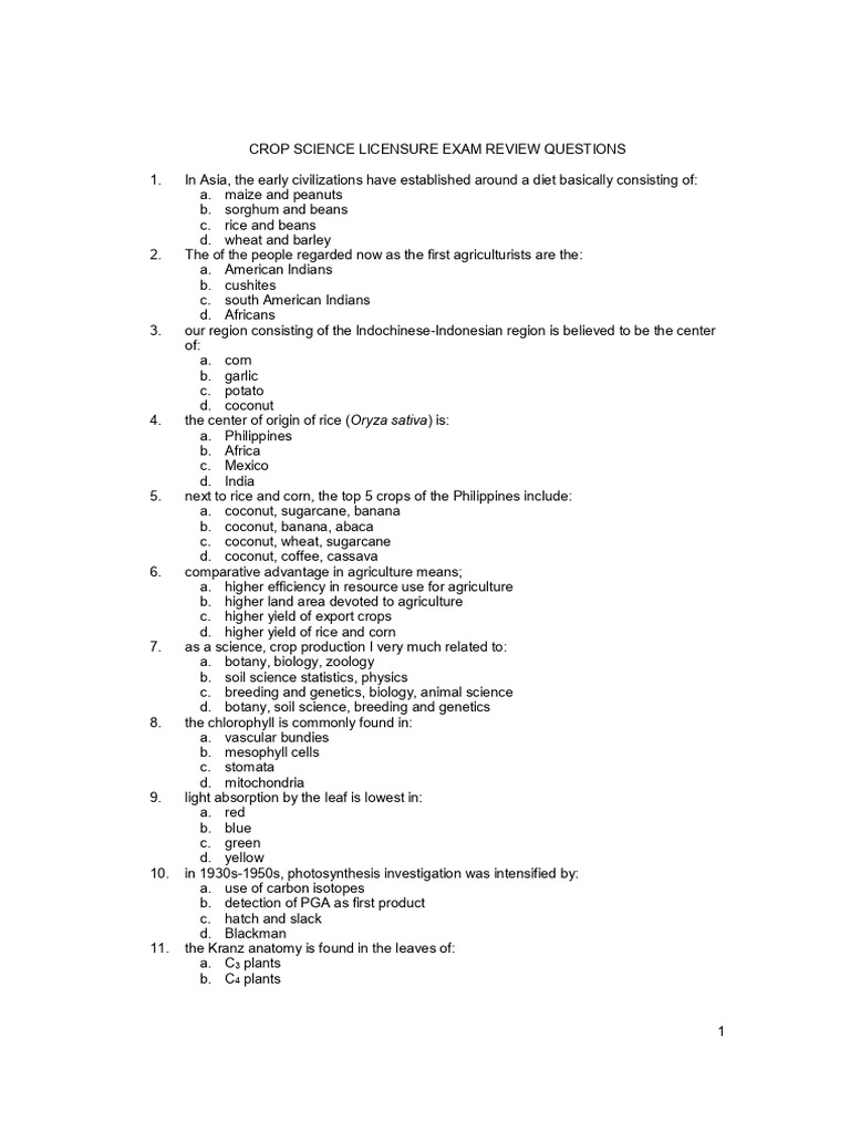 Crop Science | PDF | Photosynthesis | Agriculture
