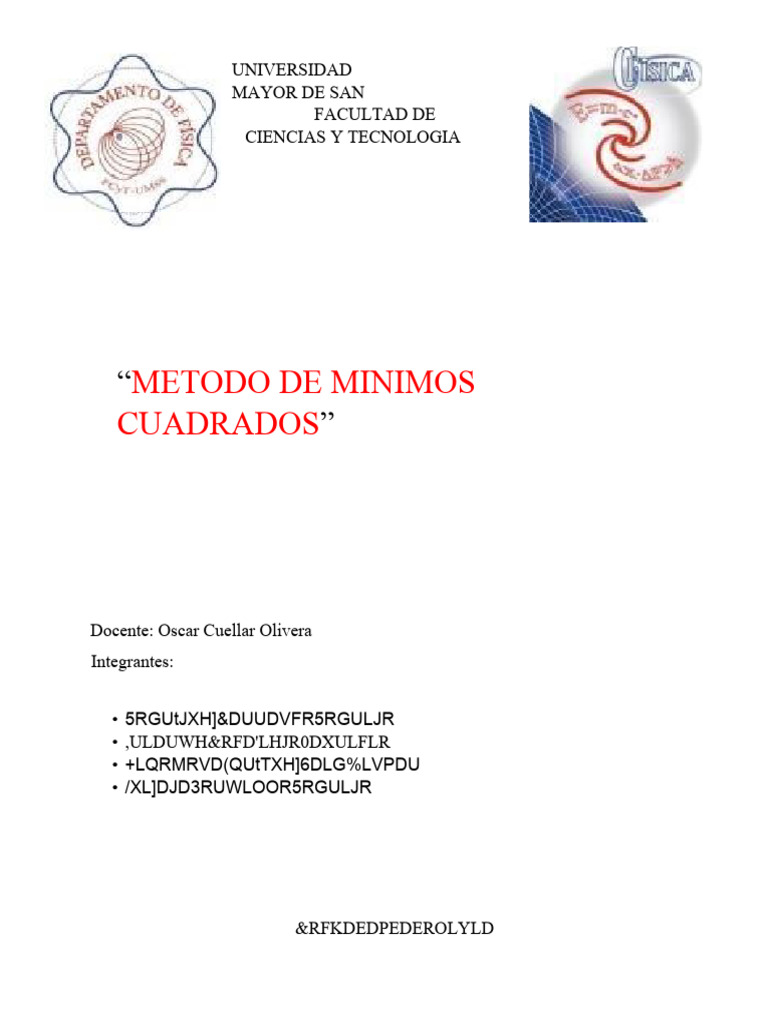 Método de Mínimos Cuadrados | PDF | Métodos y materiales de enseñanza | Tecnología