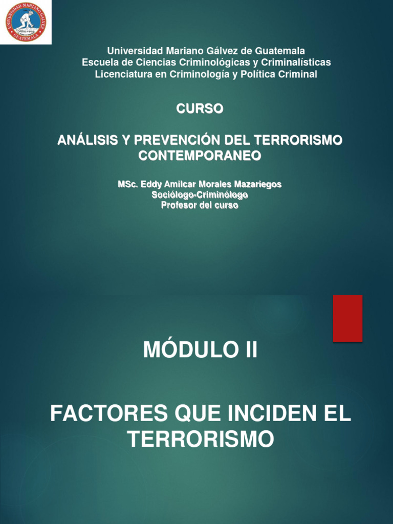 MODULO II. Factores Que Inciden en Terrorismo | PDF