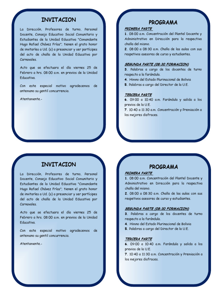 Programa Carnavales | PDF | Enseñando