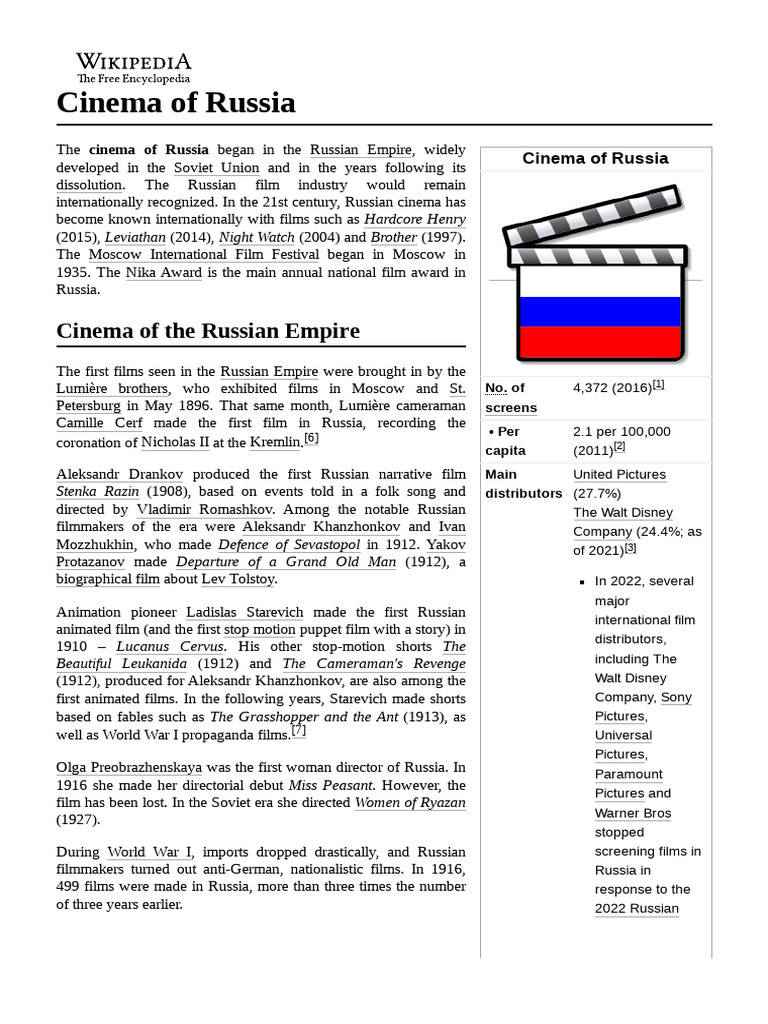 Cinema of Russia | PDF