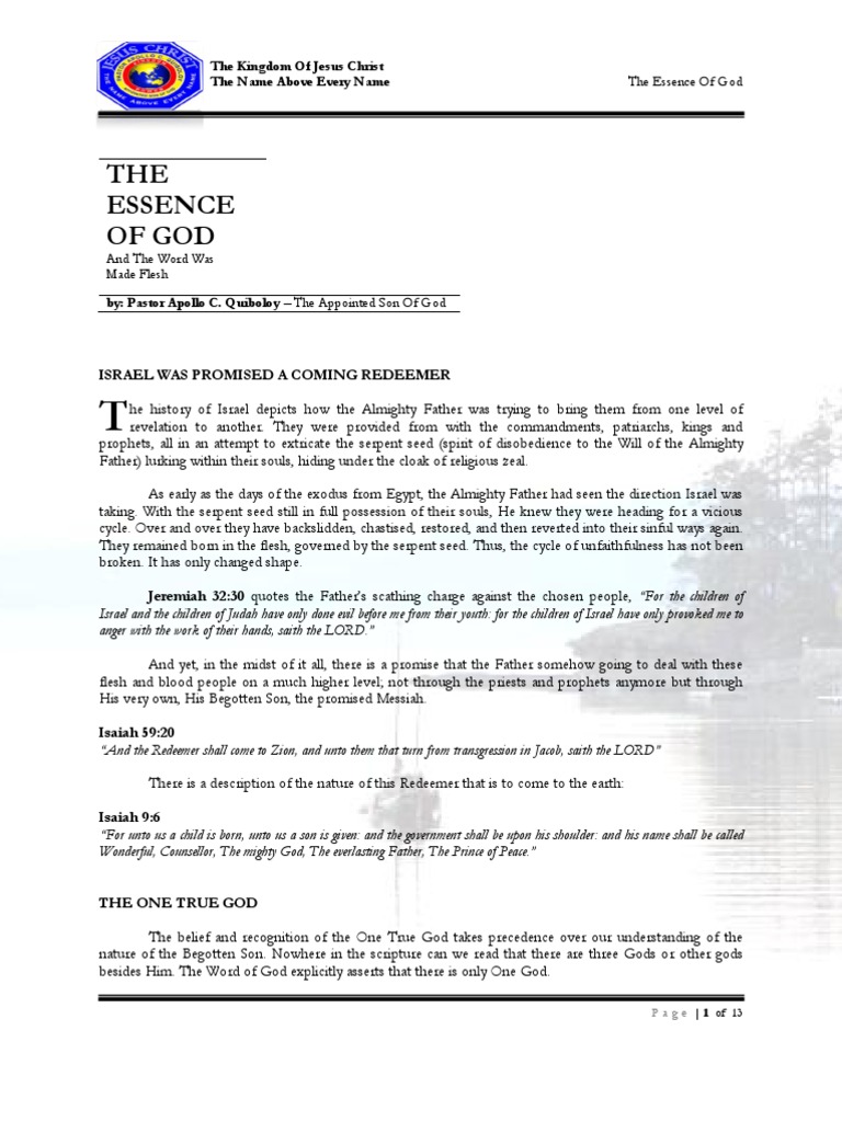 Essence of God (Complete) | PDF