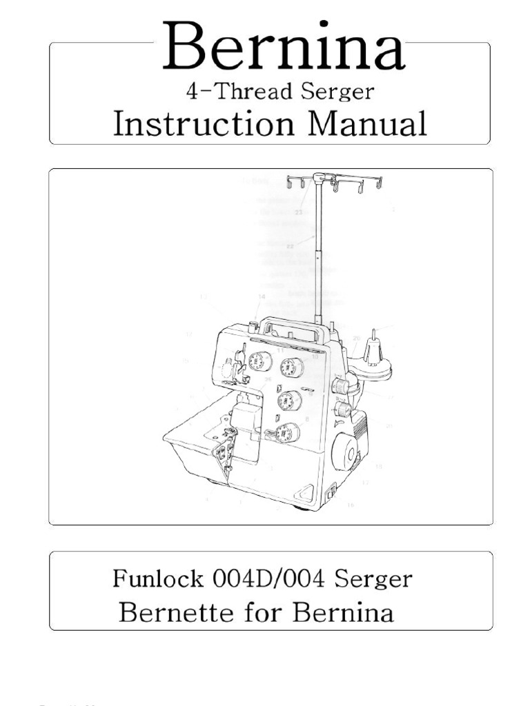 Bernina 004 004D Funlock Master Sew Usa R | PDF | Business