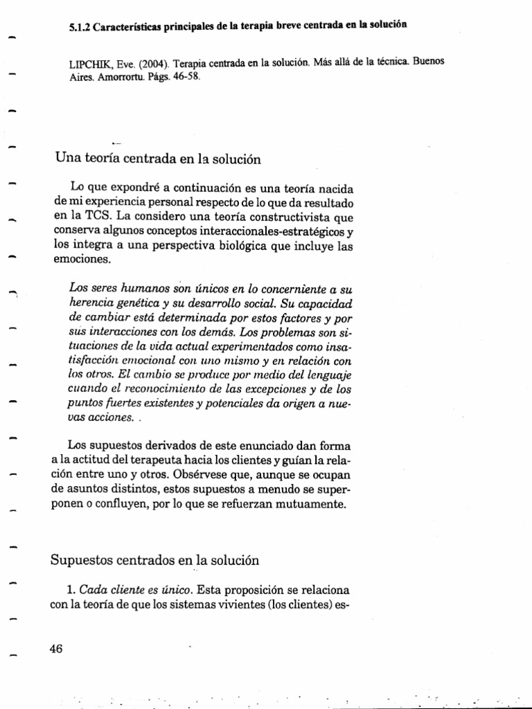 2 Lipchik - Terapia Centrada en La Solucion. Mas Alla de La Técnica. P ...