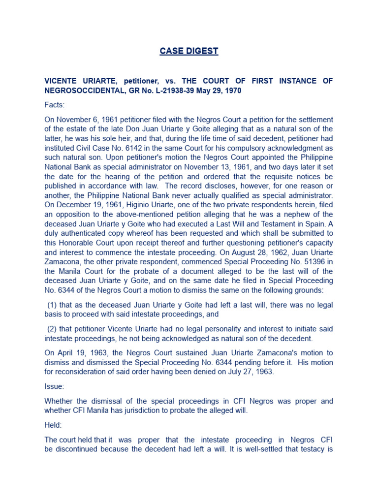 Specpro Case Digests | PDF | Politics