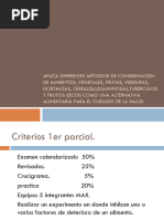 Factores CHATTO en la conservación alimentaria | PDF | Alimentos | Oxígeno