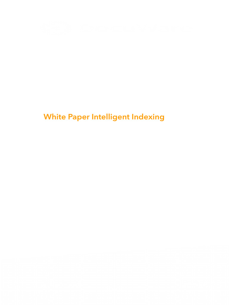 White Paper Intelligent Indexing | PDF | Search Engine Indexing | Database Index