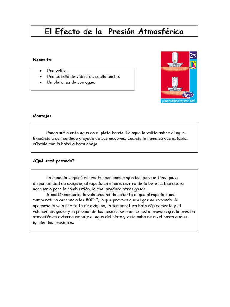 Practica 1 El Efecto de La Presion Atmosferica | PDF