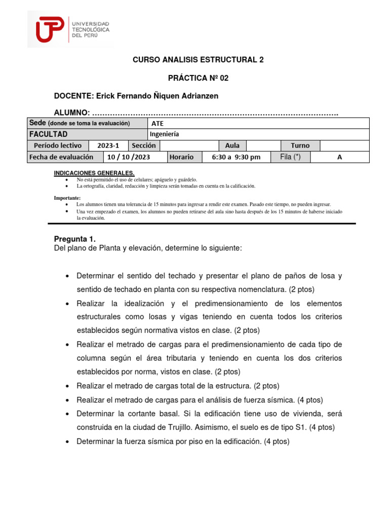 PC2 - Analisis Estructural 2 | PDF
