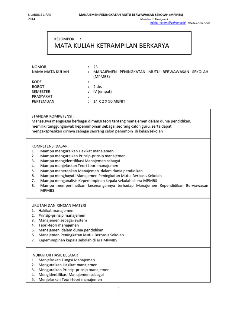 Materi MPMBS | PDF | Karier & Perkembangan