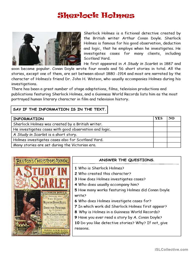 Sherlock Holmes - Easy Reading | PDF