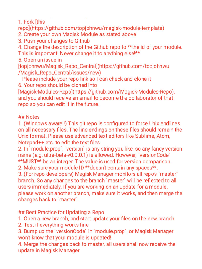 Magisk Module Instruction | PDF