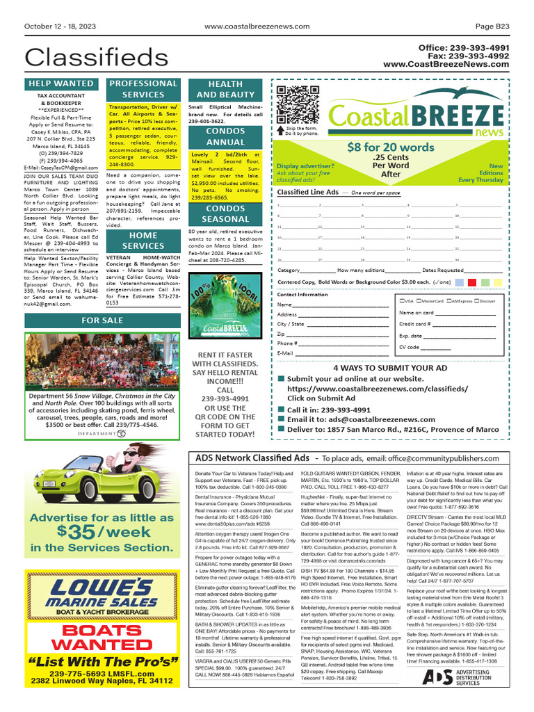 Classifieds: / Week | PDF