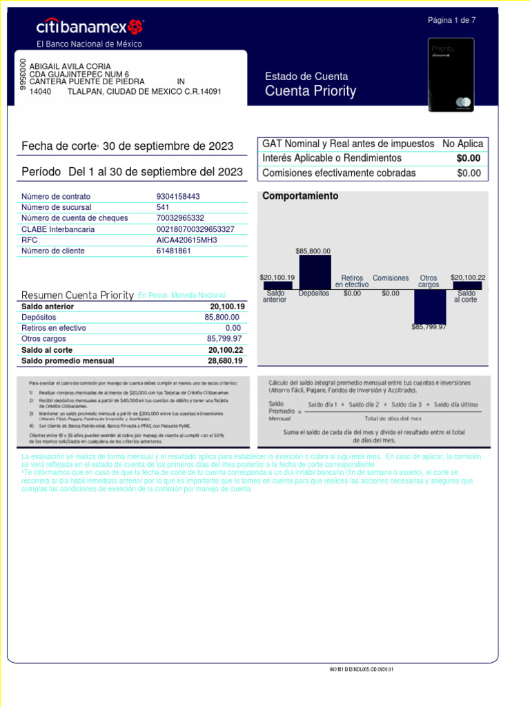 Estado de Cuenta | PDF | Economias | Tecnología bancaria