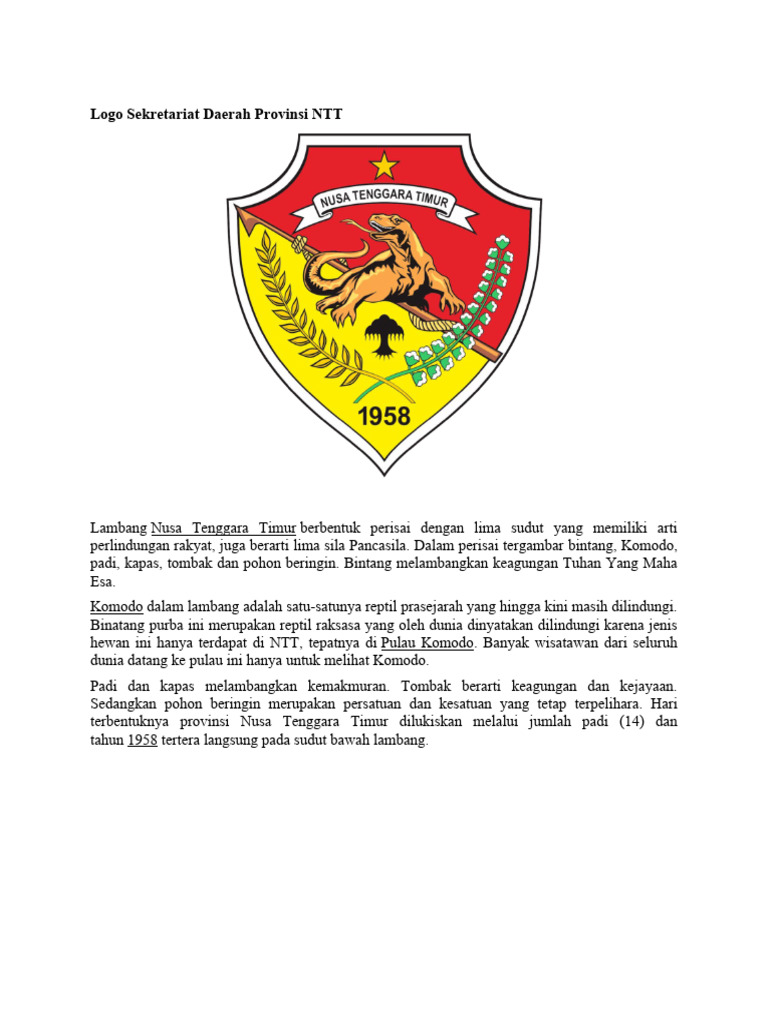 Logo Sekretariat Daerah Provinsi NTT | PDF