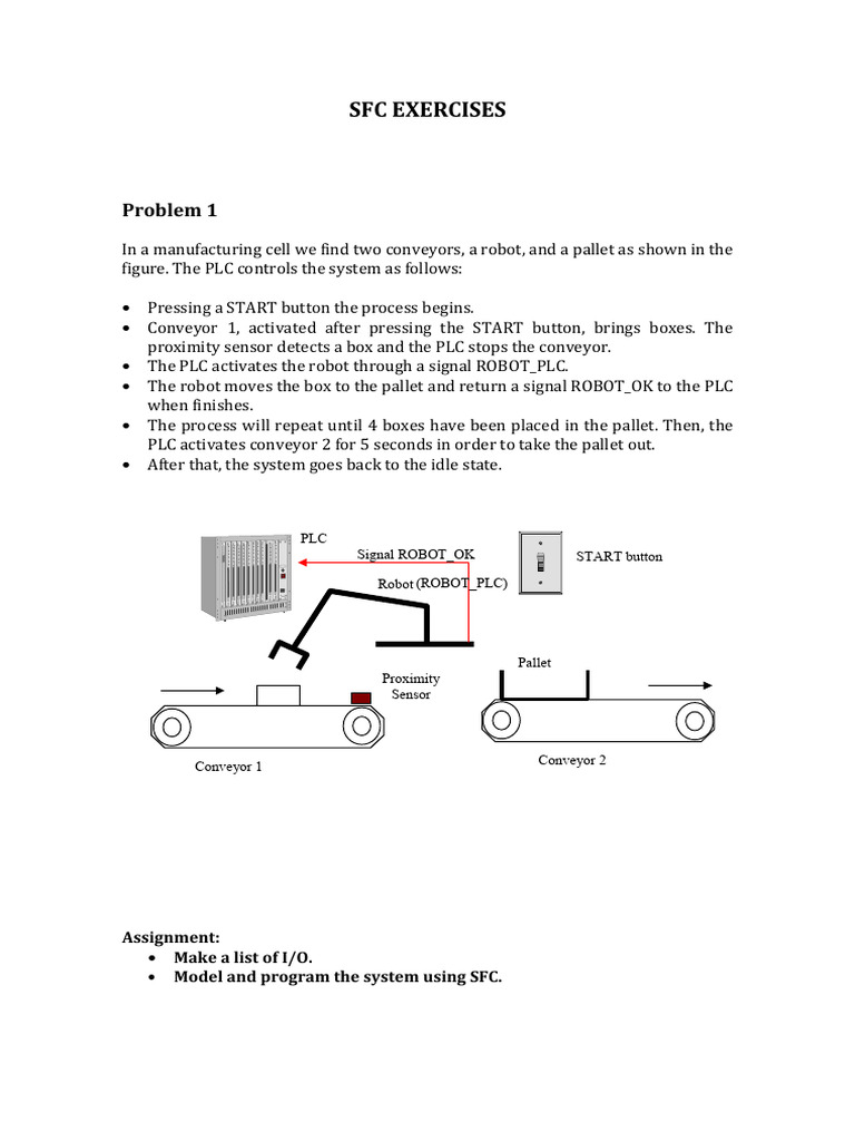 SFC Exercises Enonce | Download Free PDF | Programmable Logic Controller | Robot