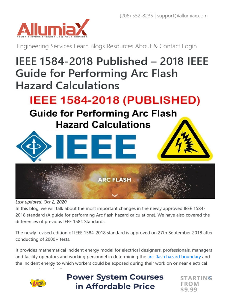 IEEE 1584-2018 Guide For Performing Arc Flash Hazard Calculations | PDF