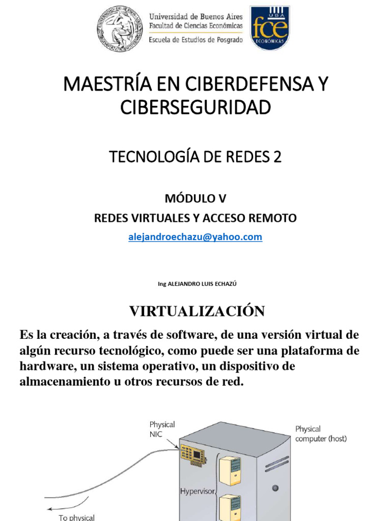 Módulo 5 Redes virtuales Redes 2 | PDF | Red privada virtual | Virtualización
