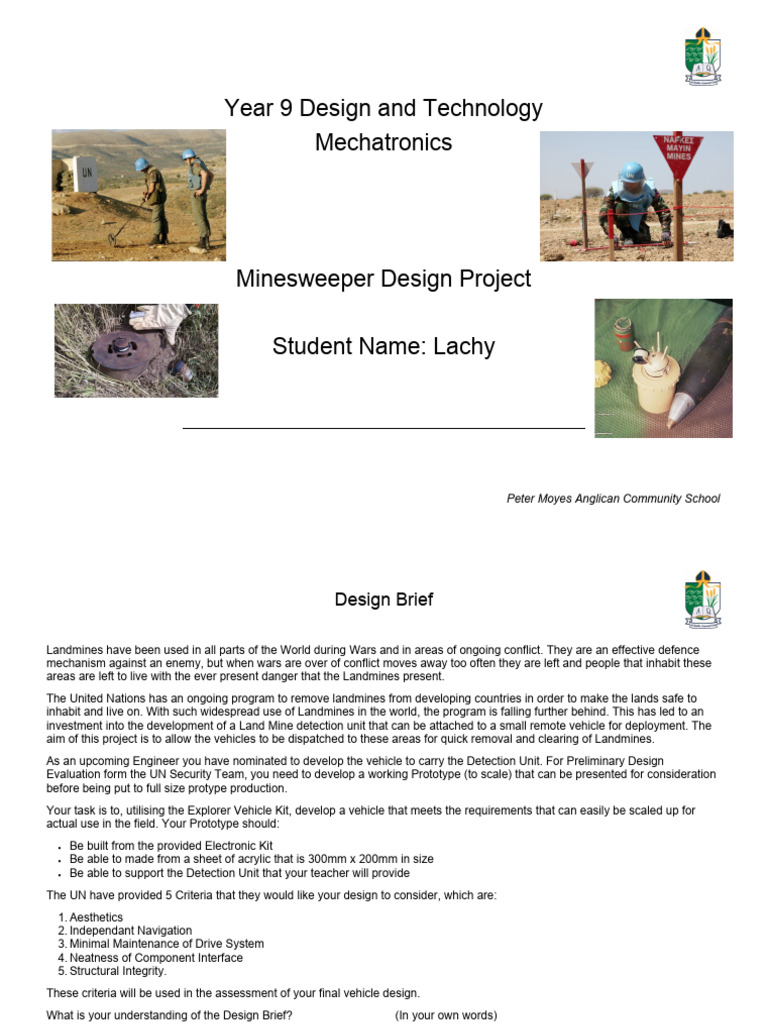 Design Folio Template Yr 9 Minesweeper | PDF | Land Mine | Computing