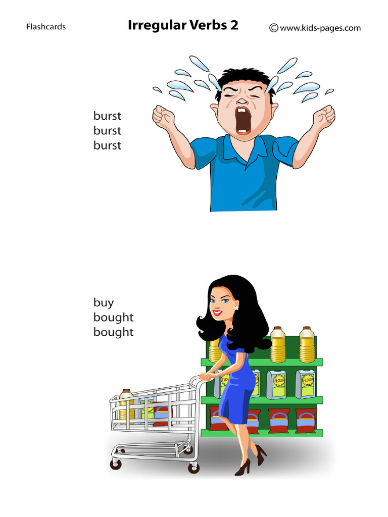 Flashcards Irregular Verbs | PDF