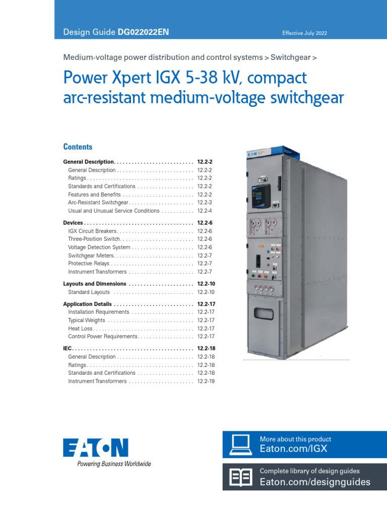 eaton-igx-mv-switchgear-design-guide-dg022022en-en-us (1) | PDF