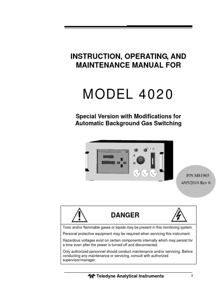 Man 4020-Gas Switching | Download Free PDF | Power Supply | Relay