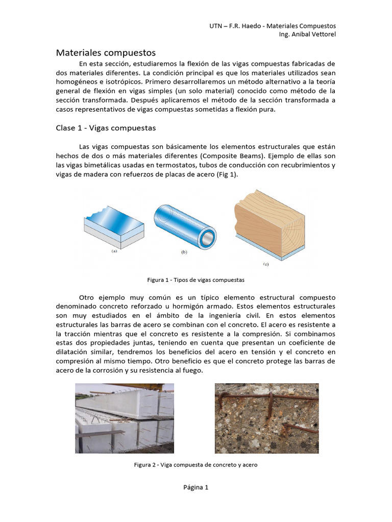 Ejemplos de Vigas Compuestas y Cálculo | PDF