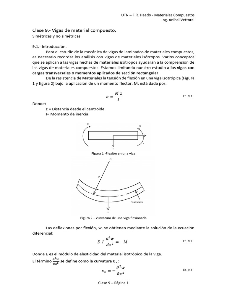 Clase 09 - Vigas de material compuesto | PDF