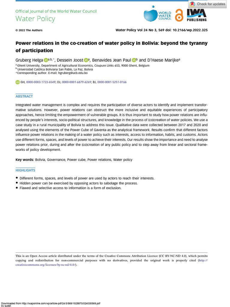 Gruberg H., Dessein J., Benavides J.P., D'Haese M. 2022 | PDF