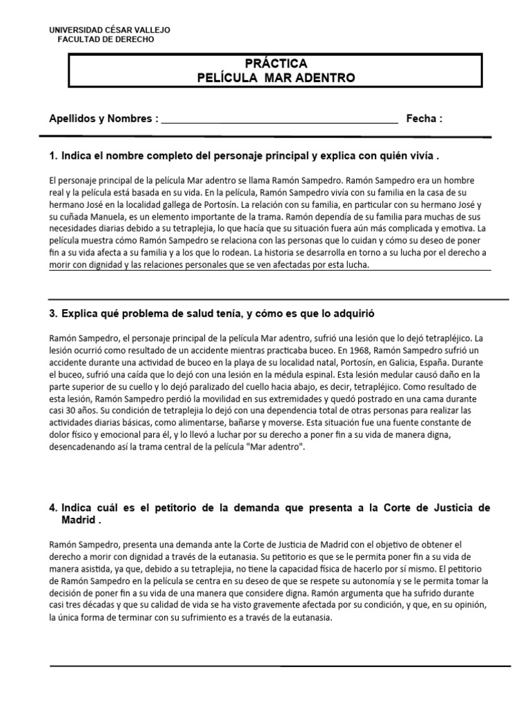 PELICULA Mar Adentro | PDF