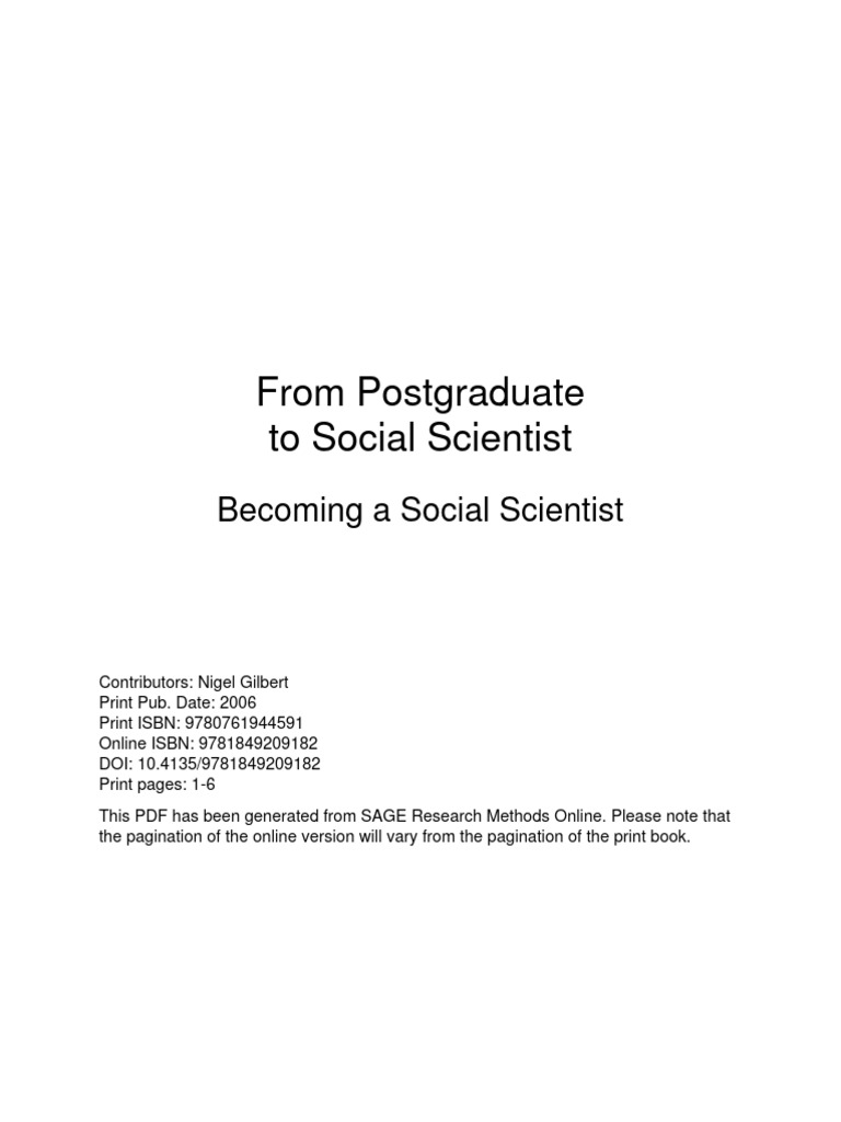 Becoming A Social Scientist | PDF | Social Sciences | Science