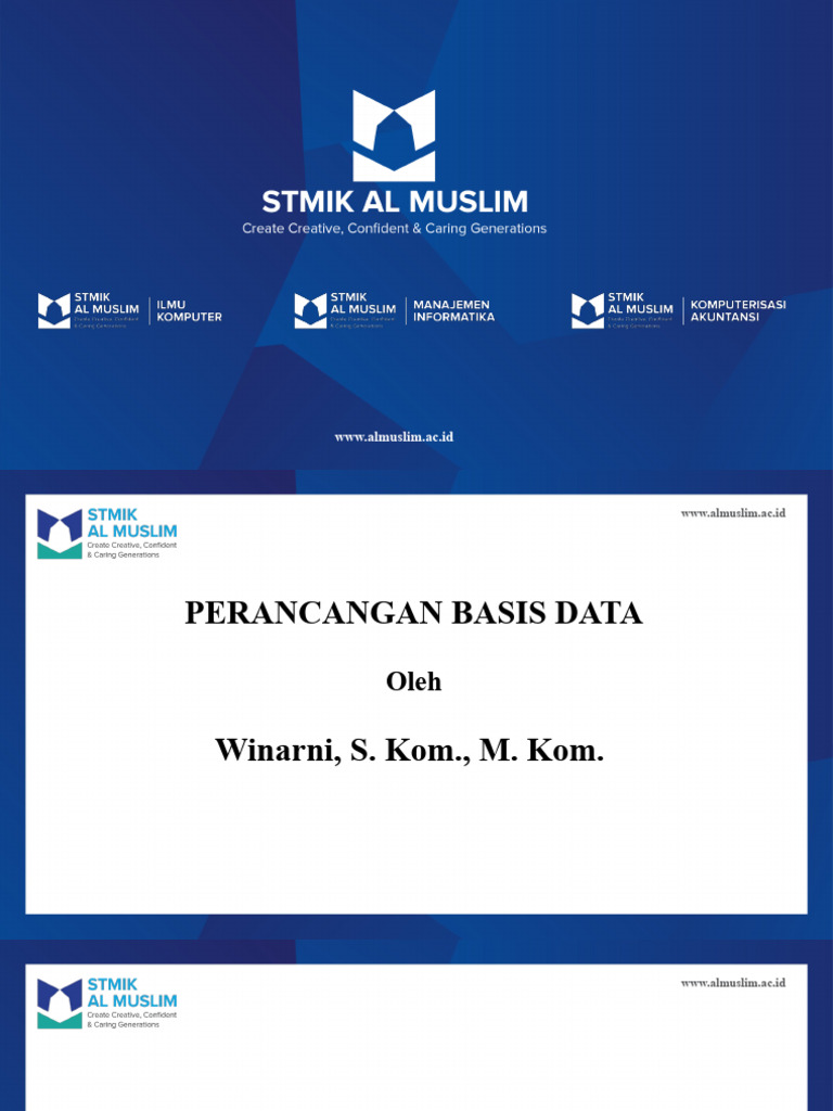 Materi Presentasi Perancangan Basis Data by Winarni | PDF