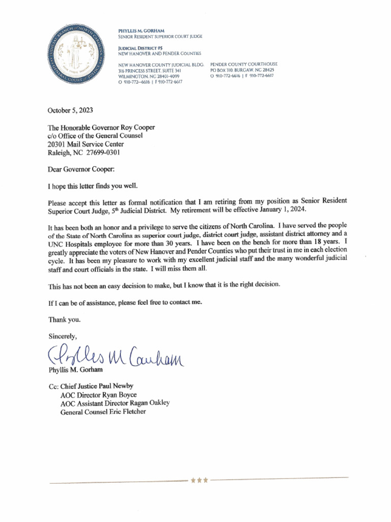 Retirement Letter | PDF