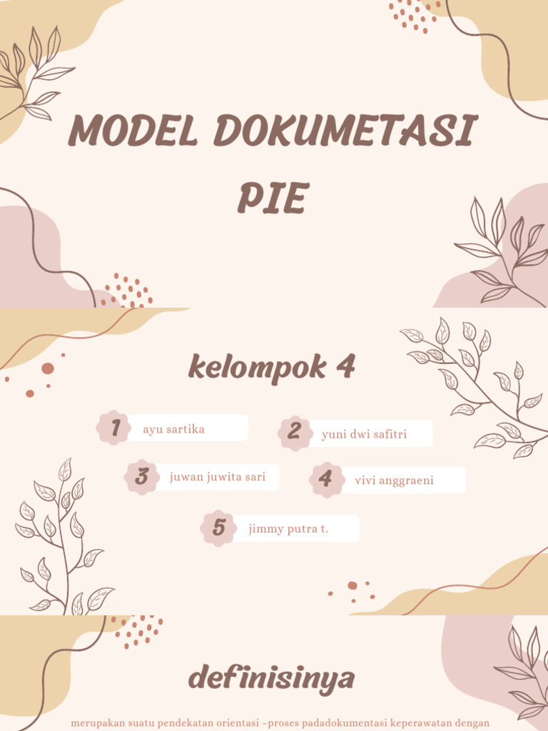 Kelompok 4 Model Dokumentasi Pie | PDF