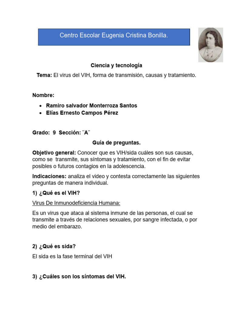 Preguntas Sobre El Virus VIH, SIDA. | PDF | VIH | VIH / SIDA