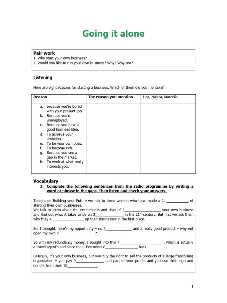 Going It Alone | PDF | Business | Law