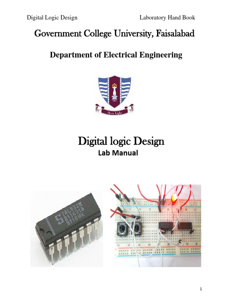 Digital Logic Design Exp. No. 1 | PDF