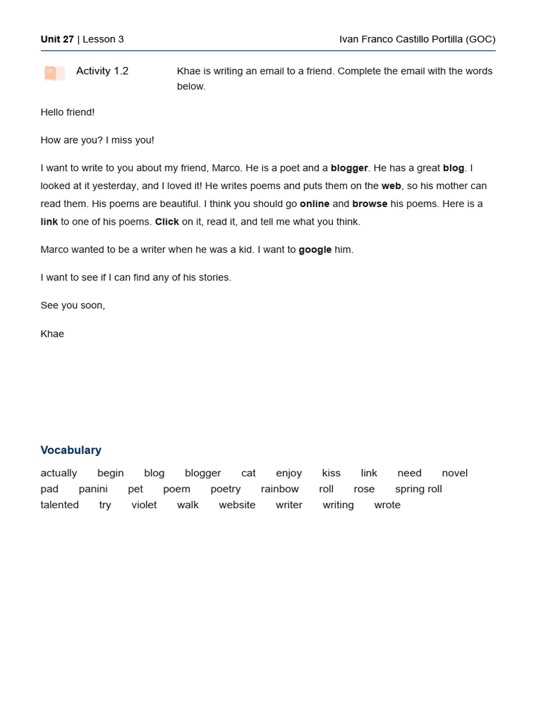 Email Writing Activity for Students | PDF | Mystery, Thriller & Crime ...