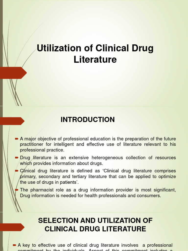 Drug Literature | PDF
