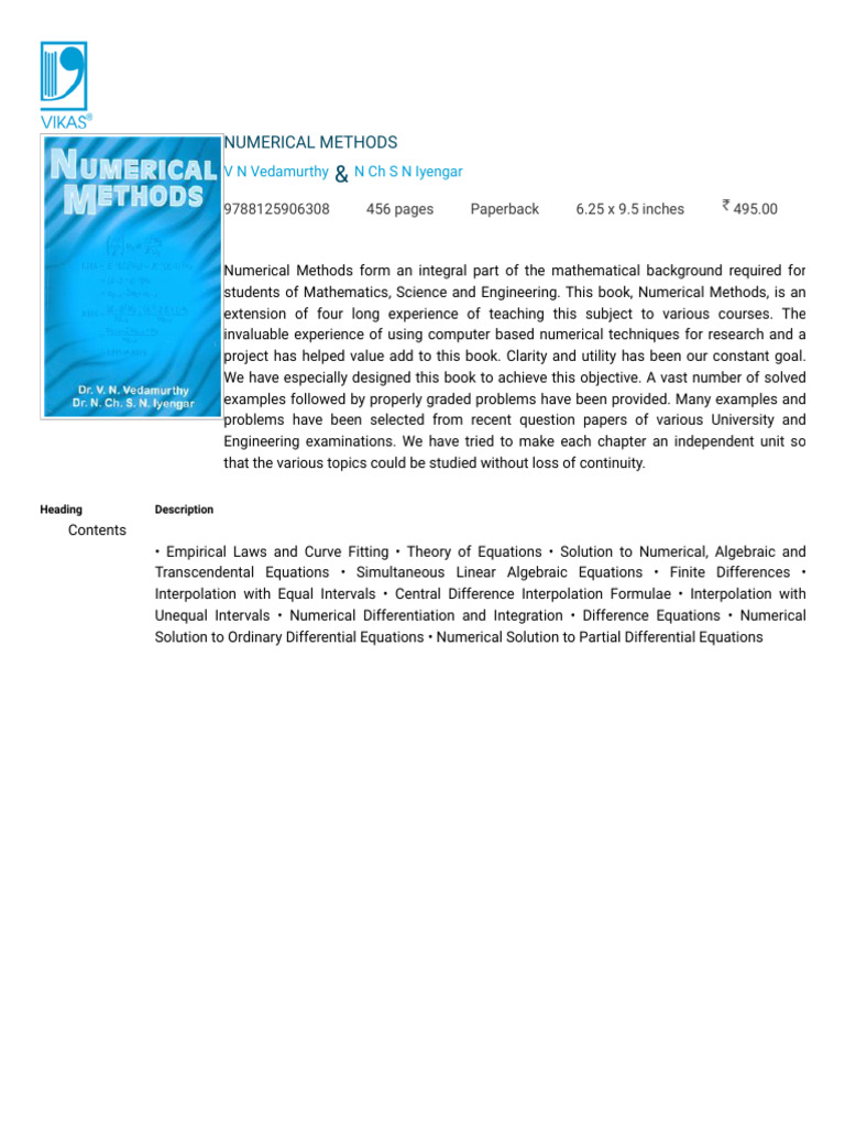 Numerical Methods | PDF
