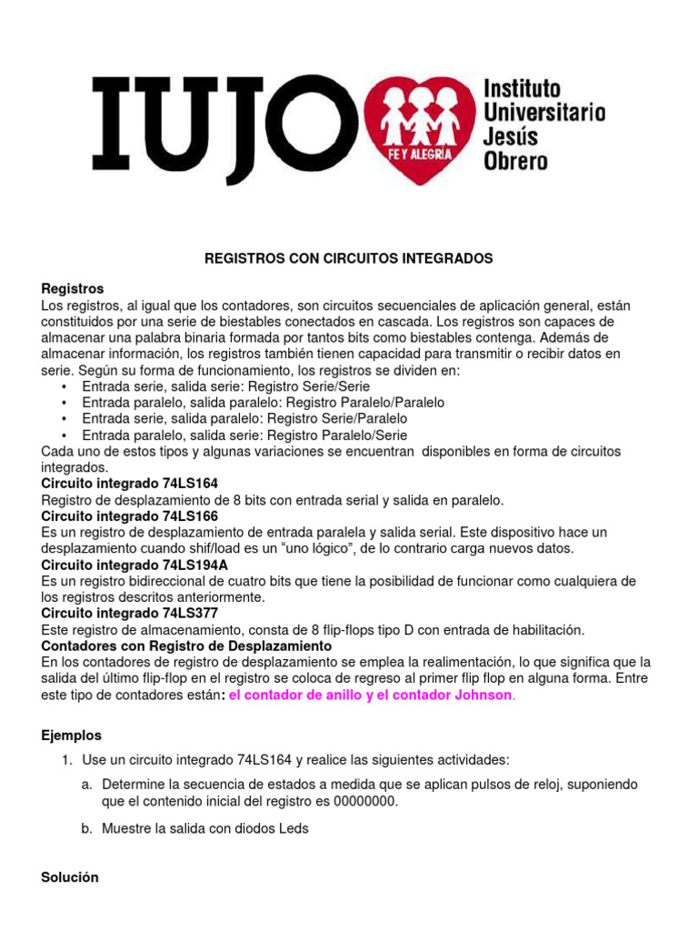 Registros Con Circuitos Integrados | PDF | Informática | Hardware de la ...