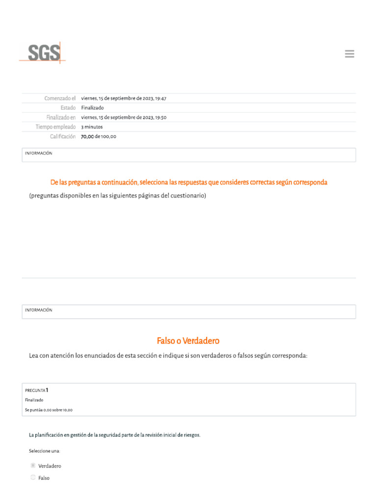 Cuestionario Aprendizaje ISO30091 | PDF