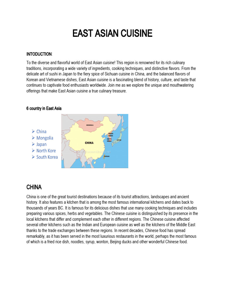 GROUP-1-EAST-ASIAN-CUISINE | PDF