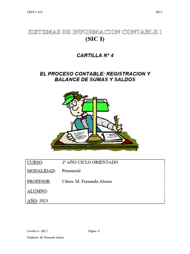 Sic I Cartilla 4 2023 | PDF | Contabilidad | Hoja de balance