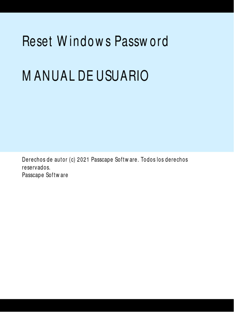 Reset Windows Password Pdf