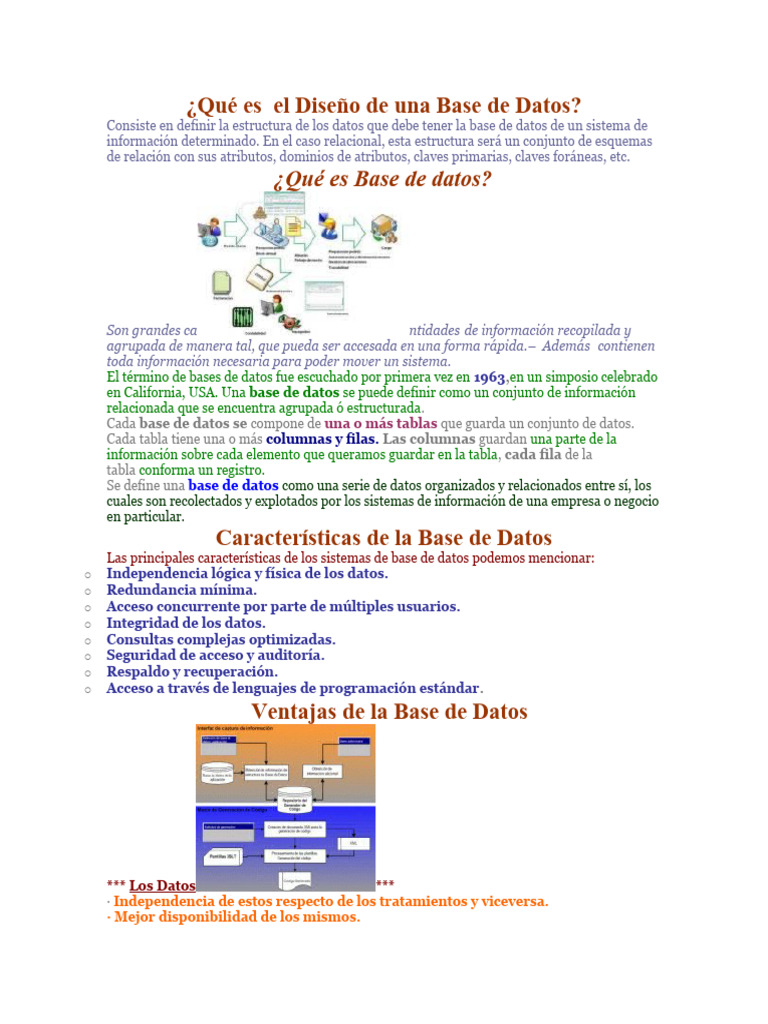 conceptos basicos de base de datos | PDF