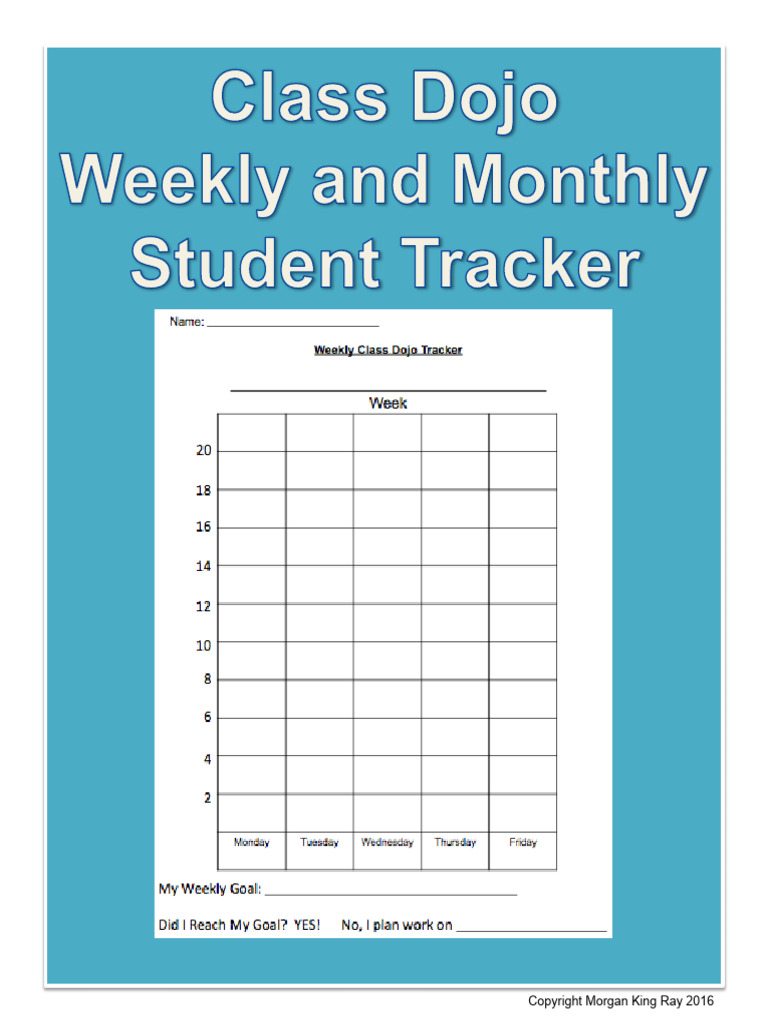 Class Dojo Weekly and Monthly Point Tracker-1 | PDF