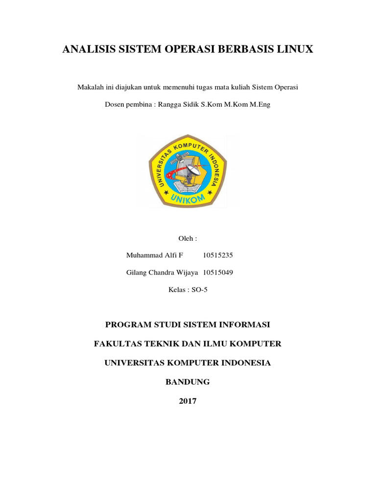 Analisis Sistem Operasi Berbasis Linux | PDF