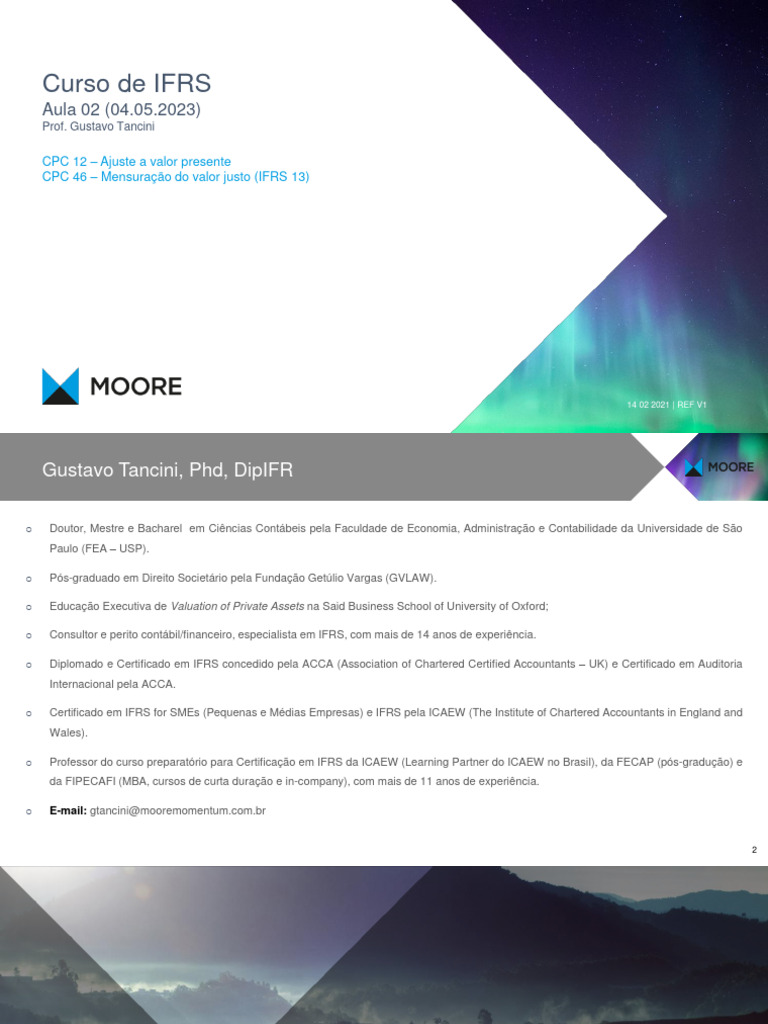 Apostila - Aula 2 (CPC 12 e CPC 46) | PDF | Empréstimos | Contabilidade