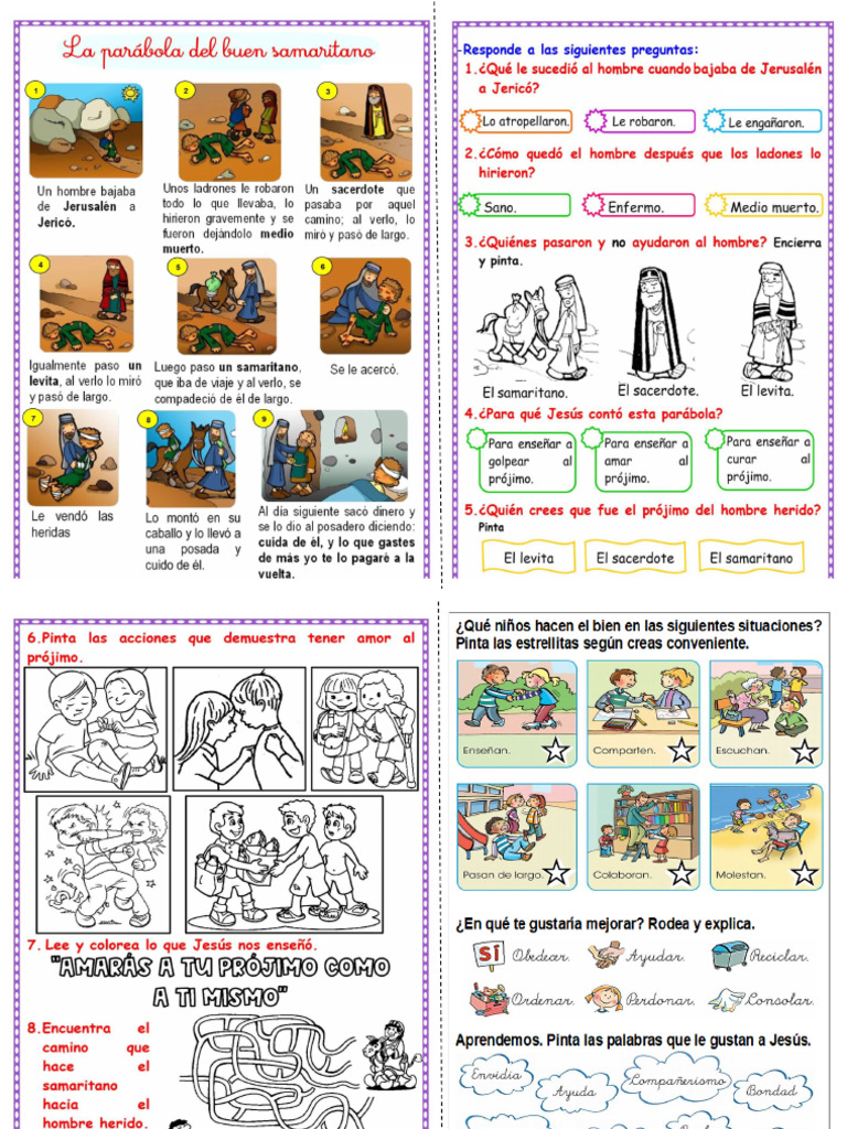 Ficha Parabola Del Buen Samaritano | PDF